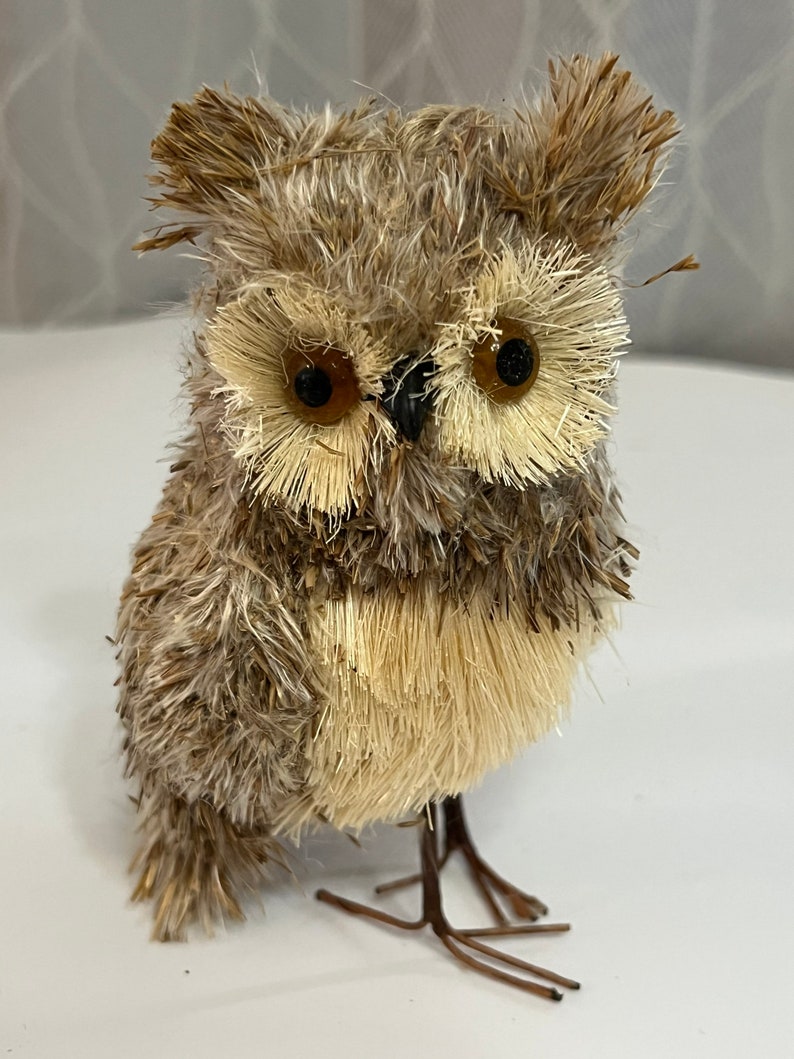 Vintage Owl Collection, Set of 3 Owls Fluffy Owls, White Owl, Brown Owl ...