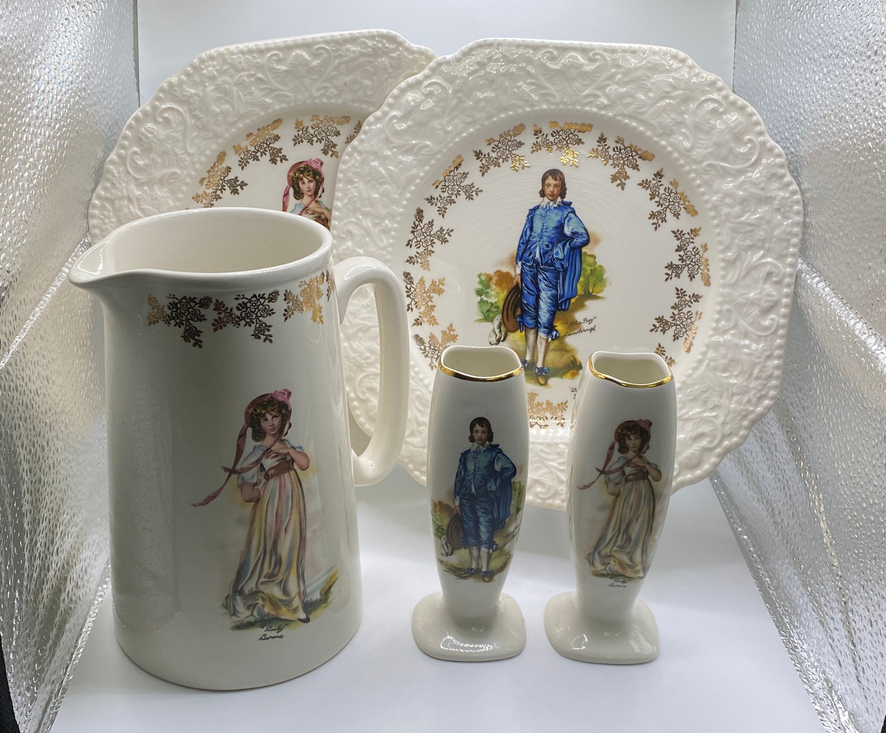 Vintage Lord Nelson Pottery, Set of 5: Water Pitcher, 2 Plates, 2 ...