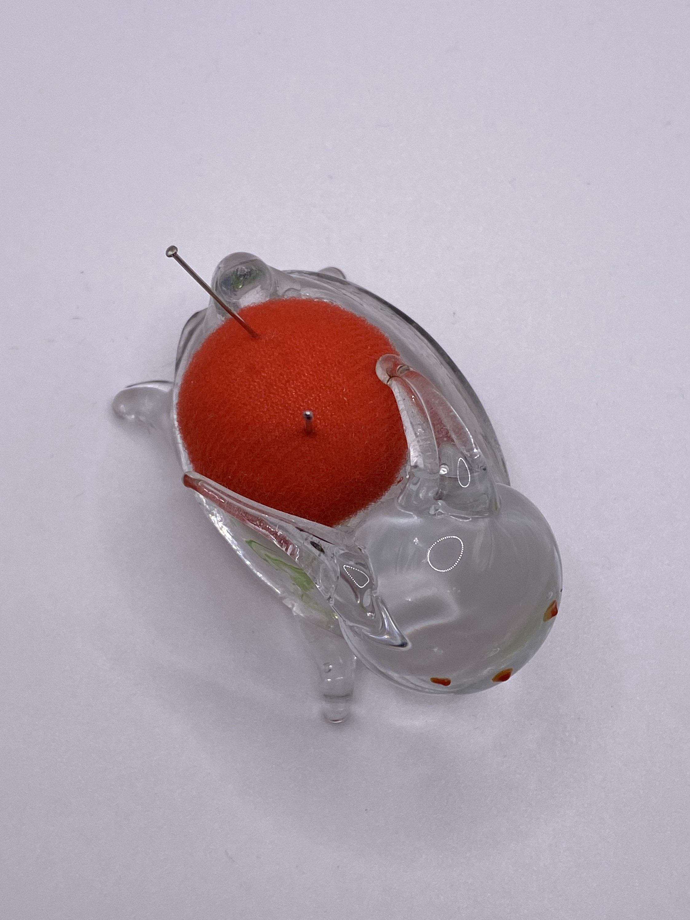 Vintage Pin Cushion Bunny, Glass Pin Cushion Vintage, Small Glass Pin ...
