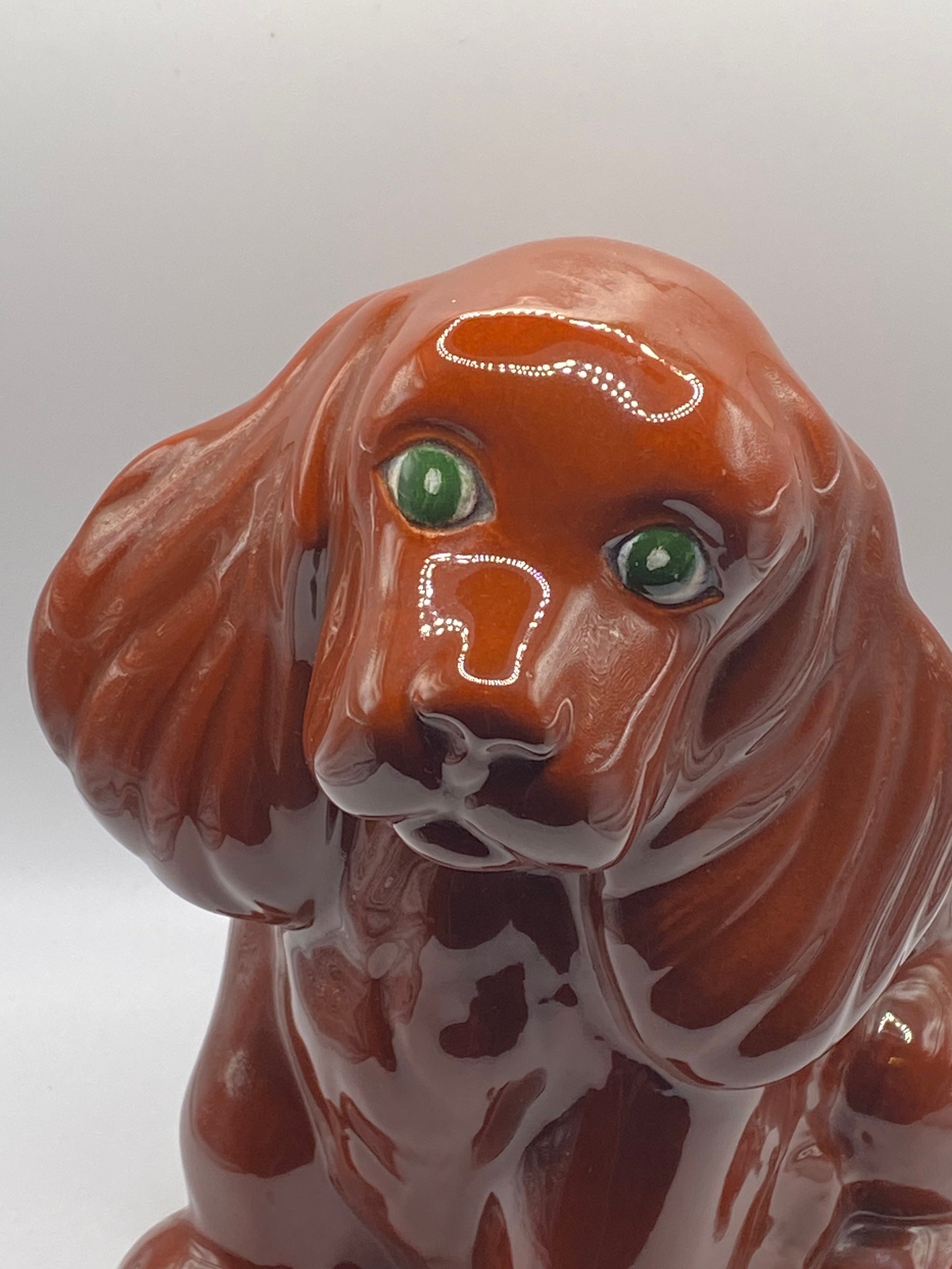 Vintage Brown Dog Holland Mold, Cocker Spaniel, Puppy Ceramic Hobby Art ...