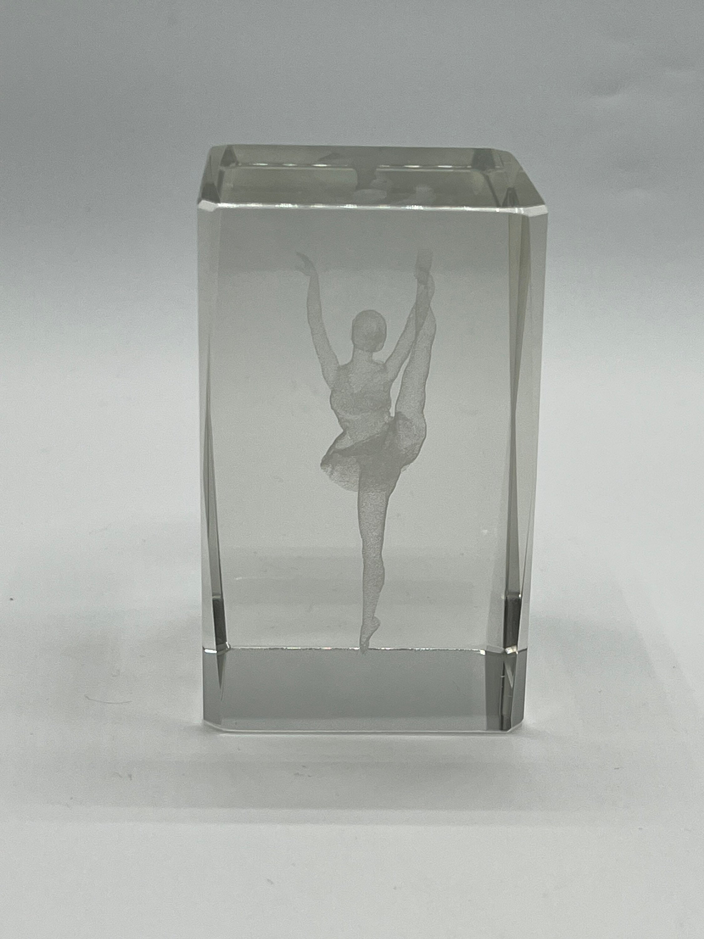 Ballerina 3D Laser Etched Crystal, Paperweight Ballerina Design ...