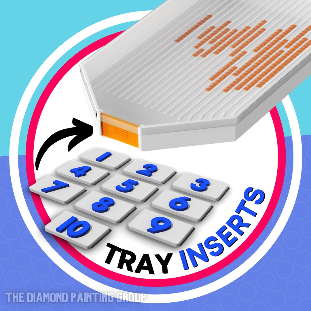 Diamond Painting Trays Inserts Numbers & Letters | Diamond Art Tool ...