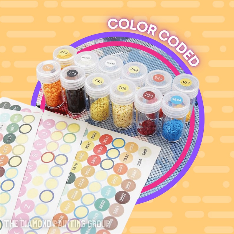 Diamond Painting DMC Color Stickers | Organize Drill Gems Beads | Color ...