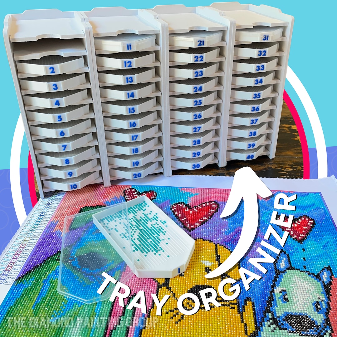 10 Slot Diamond Painting Tray Organizer W Numbered Inserts Diamond Art ...