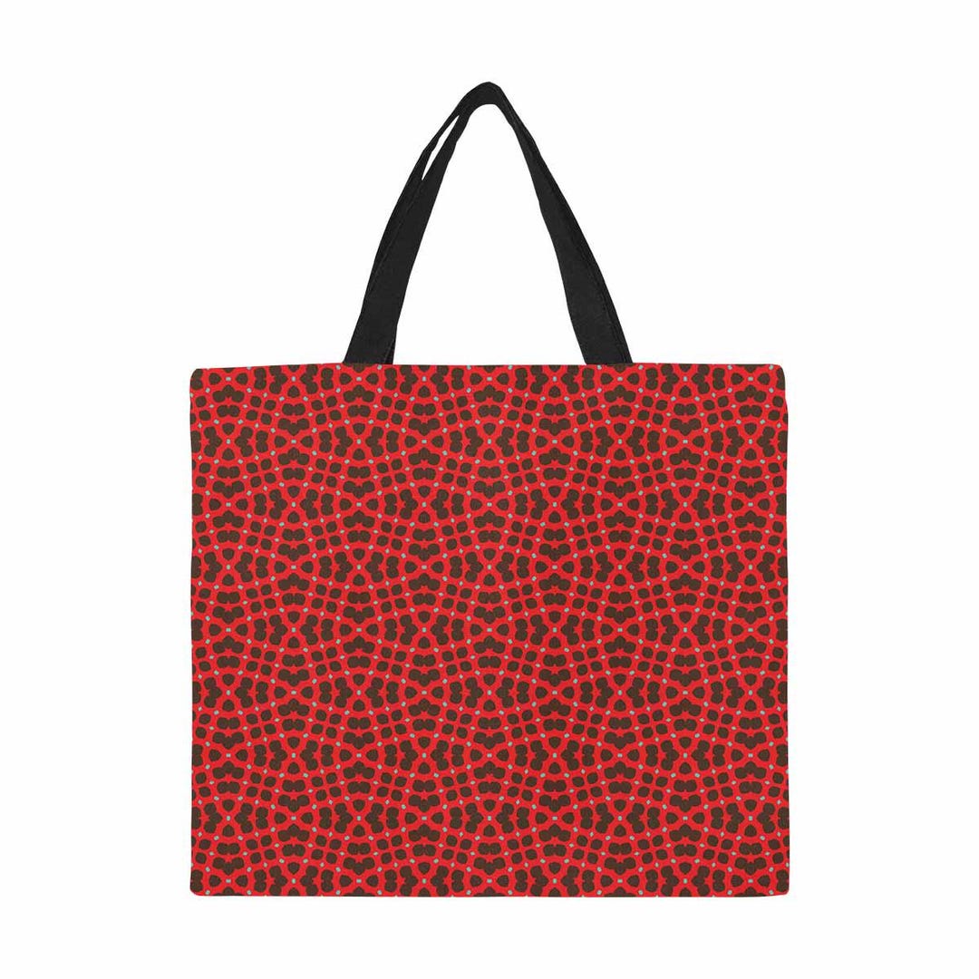 Red and Black Tote Bag Canvas Tote Bag Shopping Bag Shoulder Bag Large ...