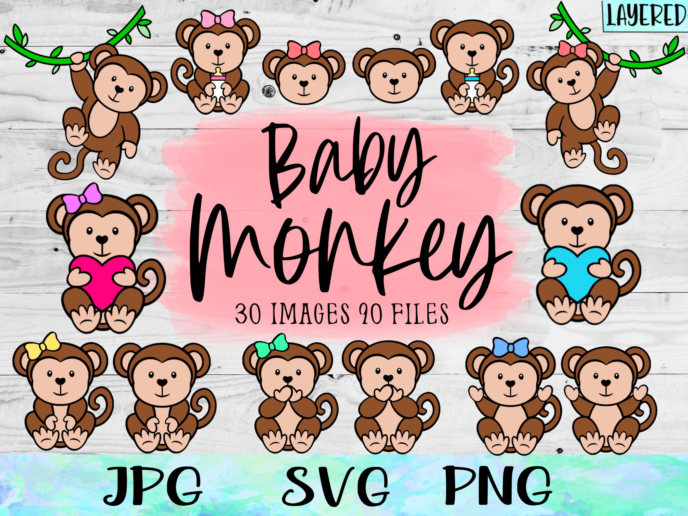 Monkey SVG Bundle Monkey Baby Shower Svg Baby Monkey Svg - Etsy Australia