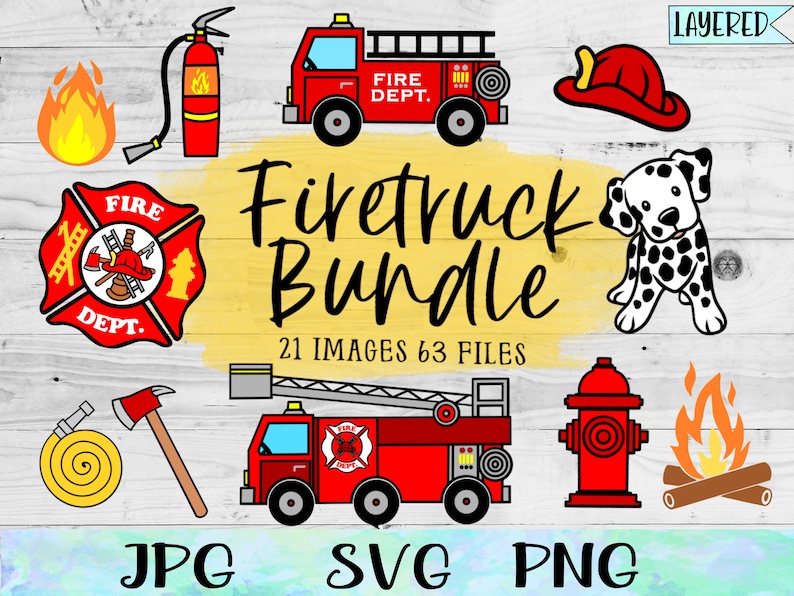 Fire Dept Svg, Firetruck SVG, Fire Hydrant Svg, Firefighter Svg, Fire ...