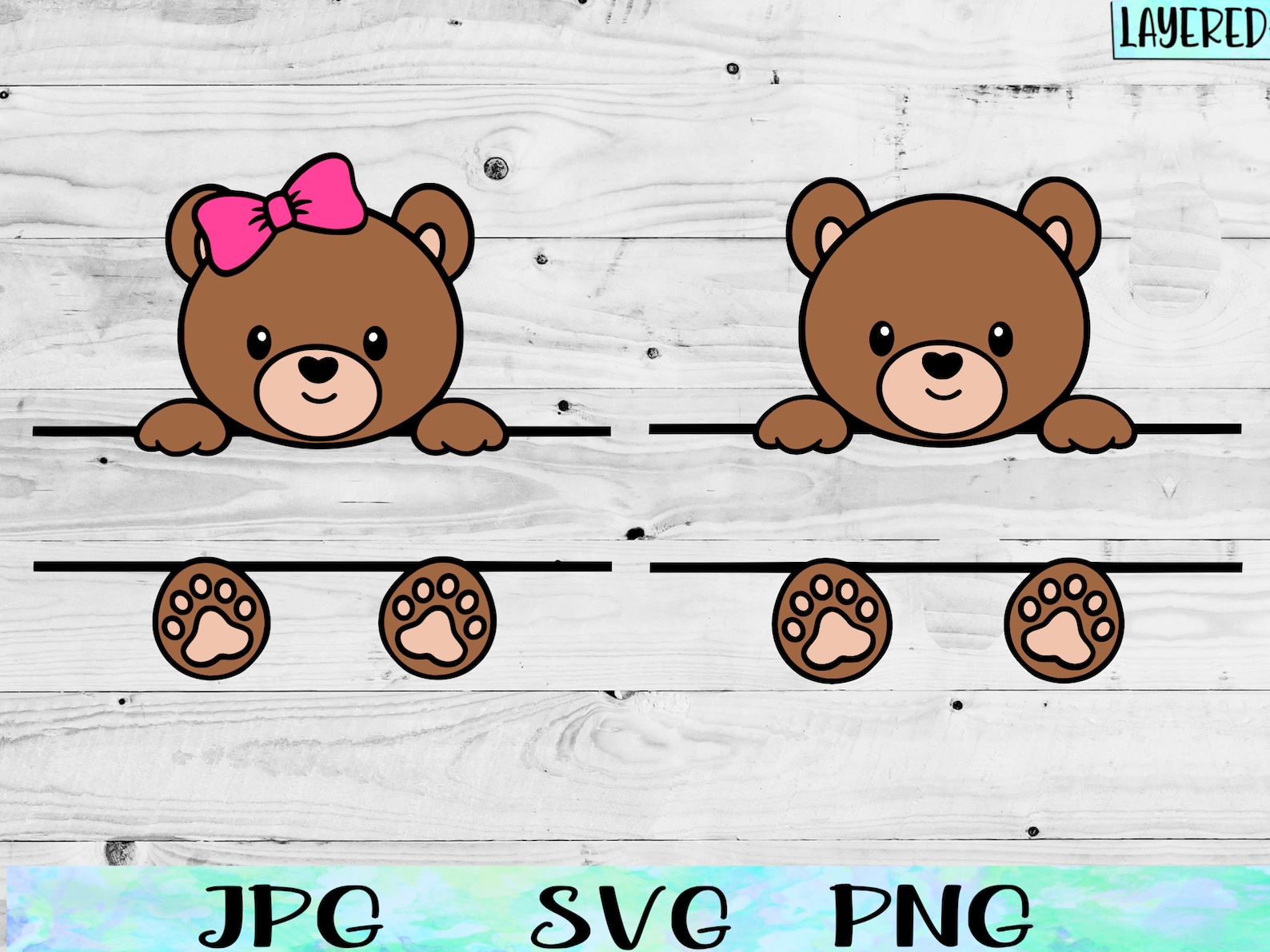 Teddy Bear Split Monogram SVG Teddy Bear SVG Teddy Bear PNG - Etsy UK