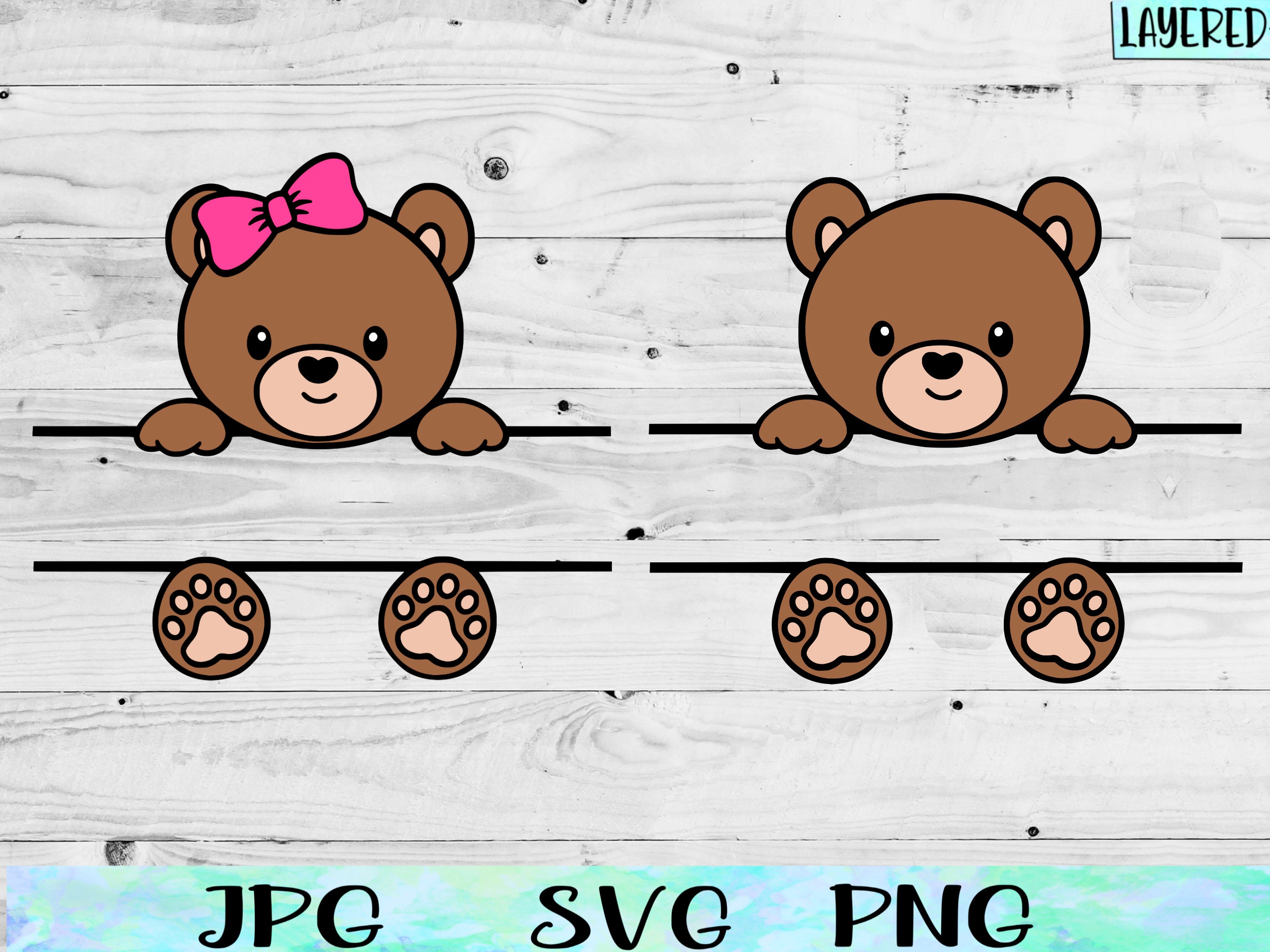Teddy Bear Split Monogram SVG Teddy Bear SVG Teddy Bear PNG - Etsy UK