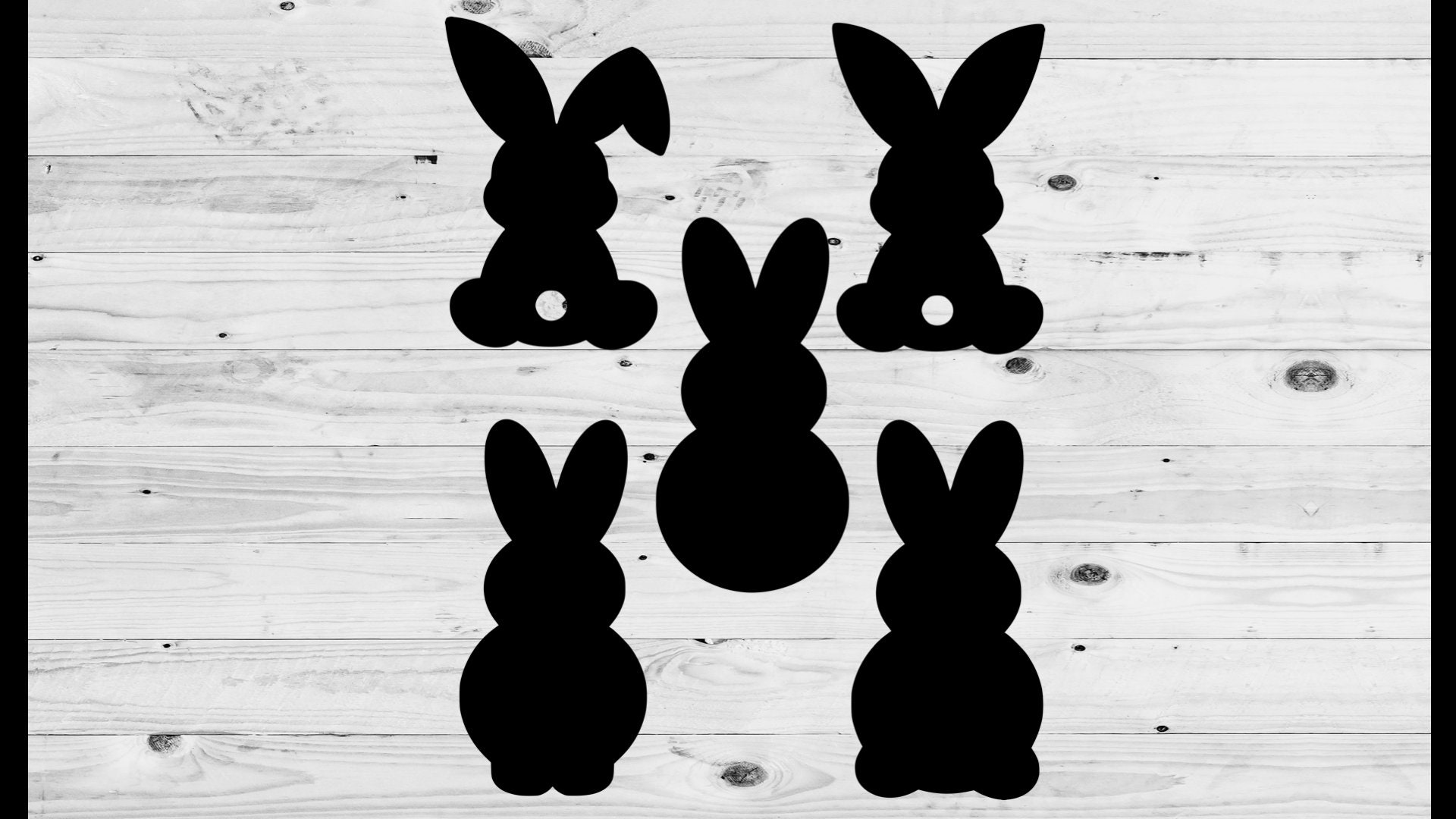 Easter Clipart, Rabbit Silhouette, Bunny SVG, Bunny Stencil, Happy ...