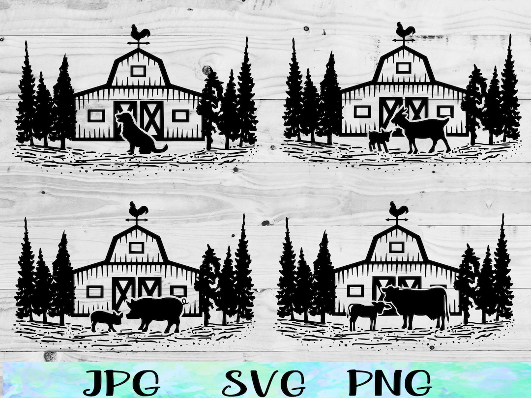 Farmhouse SVG Bundle, Farm Clipart, Barn Animals Svg, Goat Svg, Goat ...