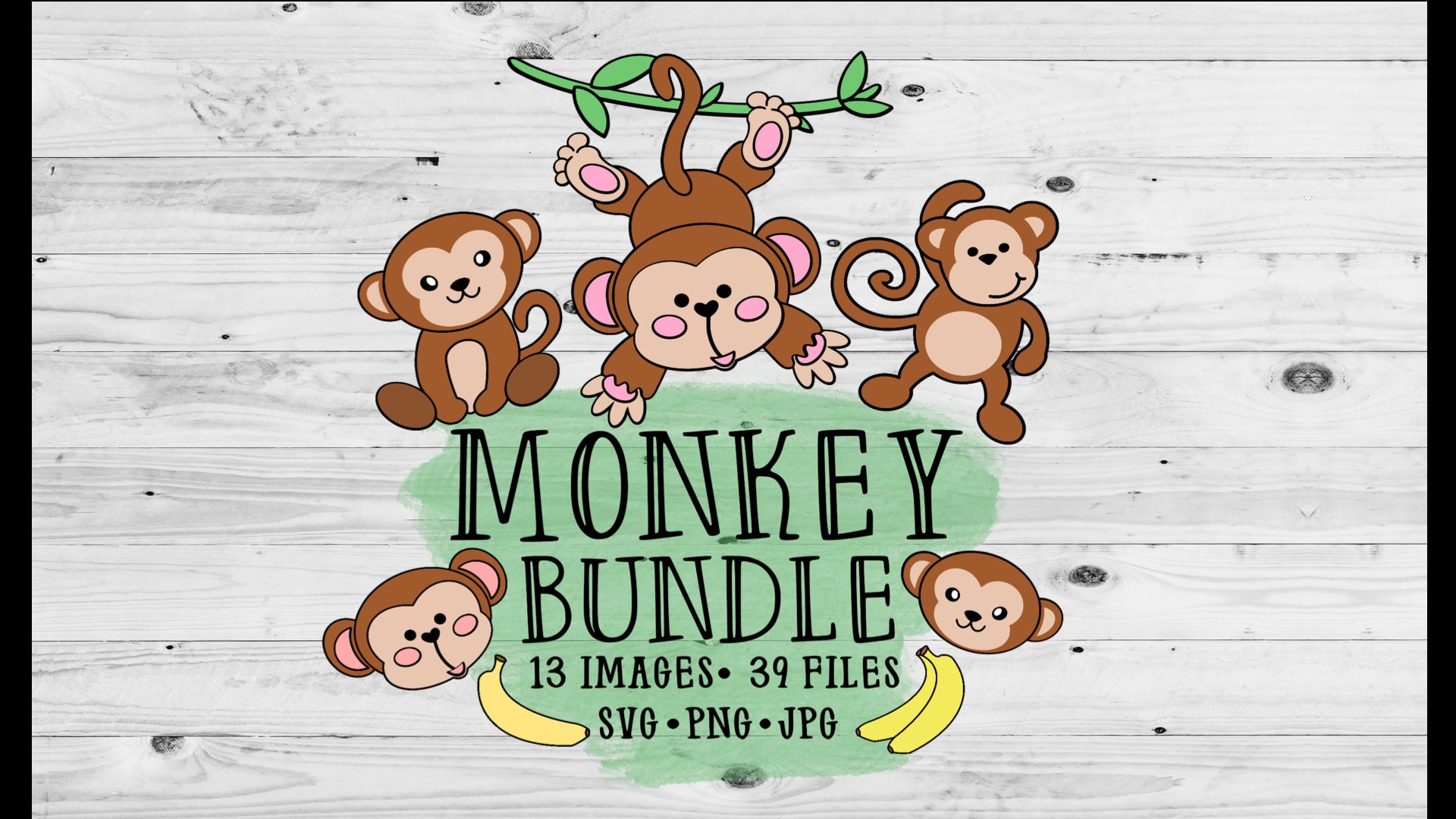 Monkey SVG Bundle Monkey Baby Shower Svg Baby Monkey Svg | Etsy