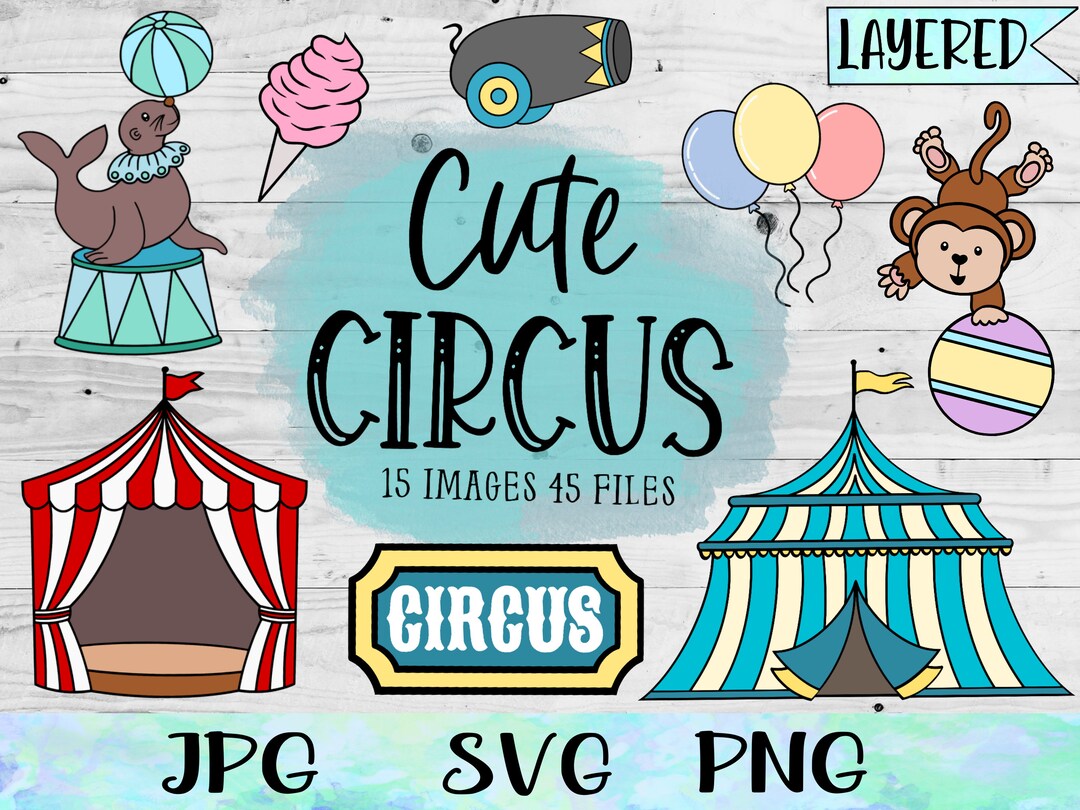 Circus Favors SVG, Carnival SVG, Circus Tent SVG, Circus Banner Baby ...