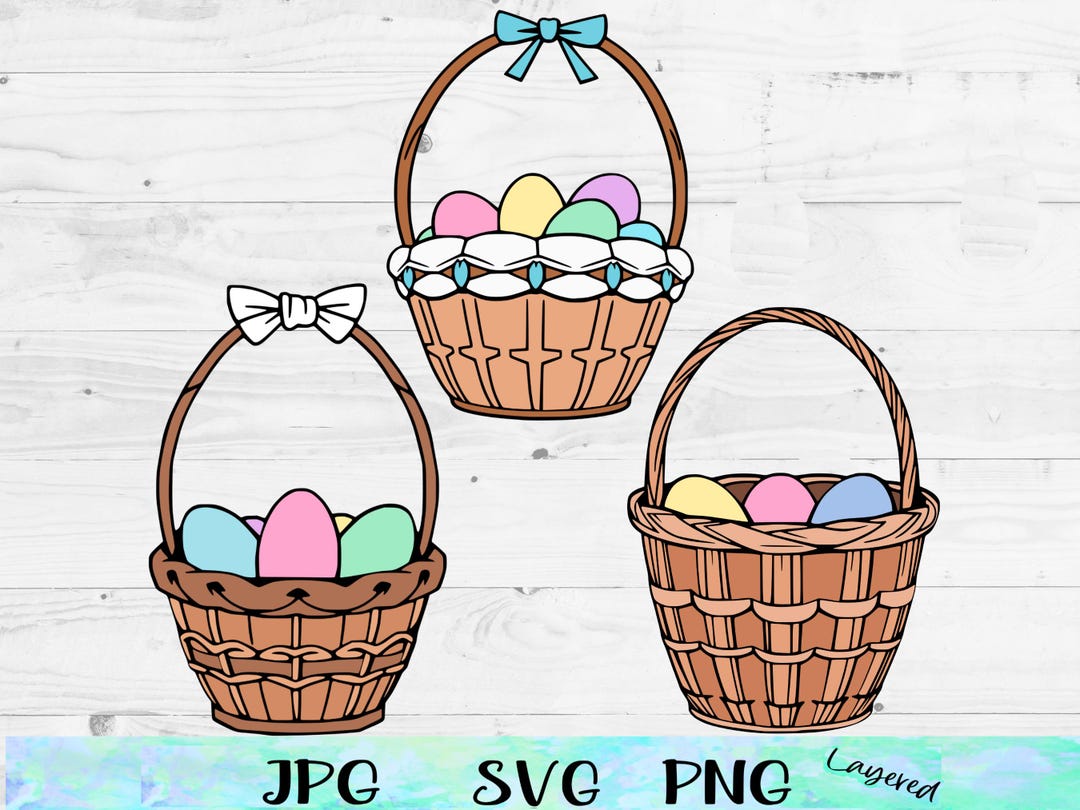 Easter Basket Clipart, Easter Basket Printables, Printable Easter ...