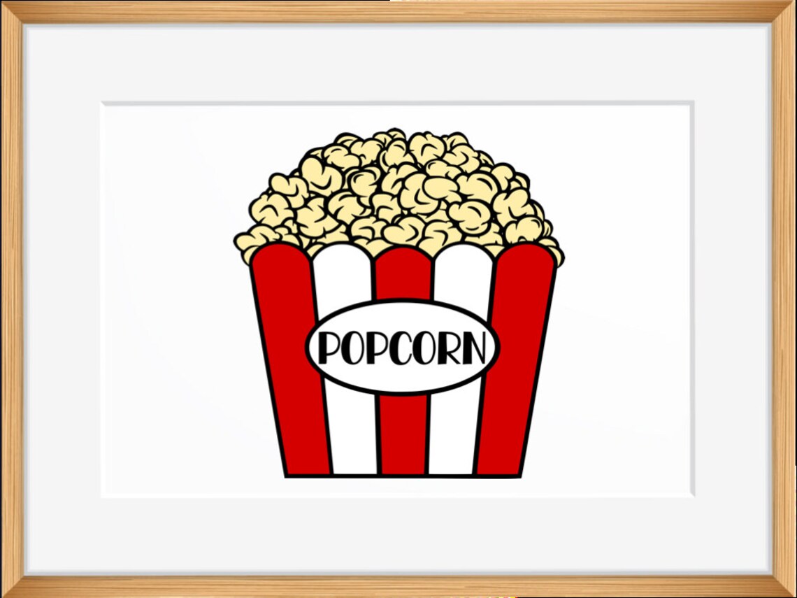 Popcorn Box SVG Popcorn Svg Popcorn Bucket Popcorn Kernel - Etsy