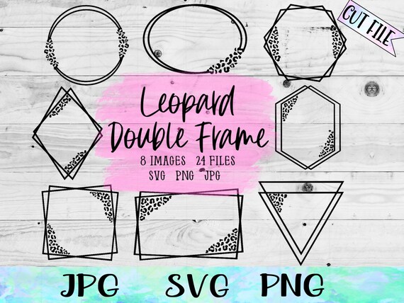 Double Frame SVG Border Svg Double Frame Bundle Round - Etsy