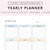 Editable Yearly Planner, Printable Yearly Overview on One Page, Year at ...