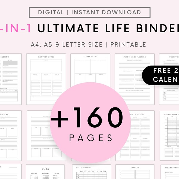 Life Planner, Printable Life Planner, Life Planner Binder,life ...