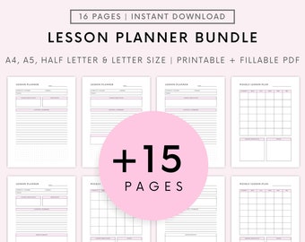 Weekly Lesson Plan Template, Lesson Planner Printable, Homeschool ...