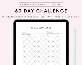 100 Day Challenge Goal Setting Goal Progress Tracker Habit | Etsy Canada