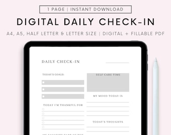 Kids Daily Check-in mental Health Thought Organizer - Etsy