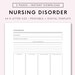 Printable Nursing Disorder Template, Student Nurse Disease Management ...