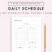 Daily Schedule, Undated Printable Daily Planner Fillable Daily to Do ...