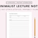Printable Lecture Notes, Note Taking Template, College Student Lined ...