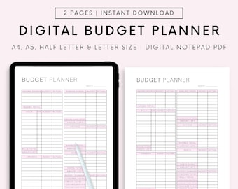 Digital Budget Planner for Goodnotes, Paycheck Budget, Finance Planner ...