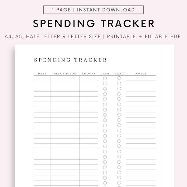Expense Tracker - Etsy