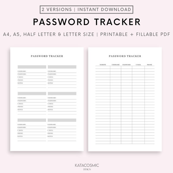 Password Notebook - Etsy