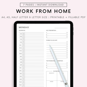 24 Hour Daily Planner Printable, Daily to Do List for Work / Personal ...