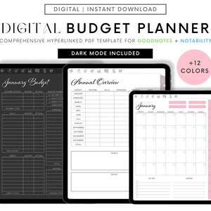 Digital Budget Planner - Goodnotes Budget Planner - Finance Planner ...