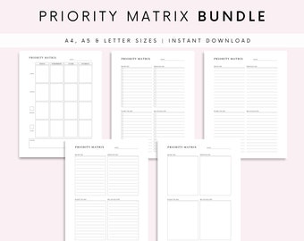 Weekly Task Priority Matrix, Eisenhower Matrix, Decision Matrix ...