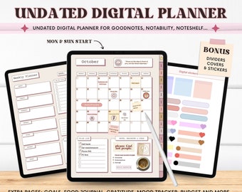 2024 Planner, Monthly Digital Planner, Goodnotes Template, iPad Planner ...