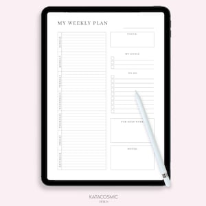 Weekly to Do List Printable, Minimalist Weekly Planner, Weekly Agenda ...