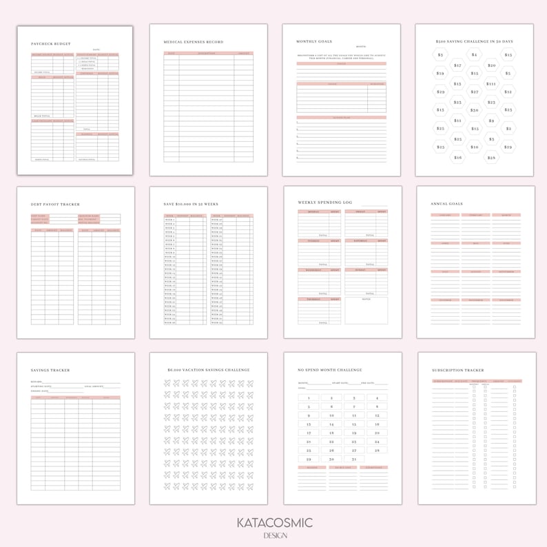 Printable Budget Planner Bundle - Budget Planner Kit - Weekly Budget ...