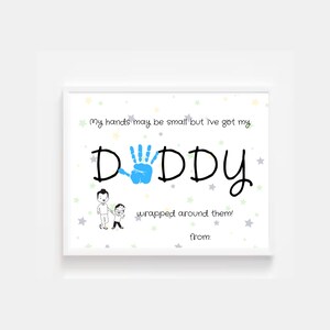 Handprint Art Craft / Daddy Dad / Small Fingers Wrapped Around / Father ...