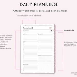 Digital Daily Planner, Portrait Digital Planner, iPad 365 Day Planner ...