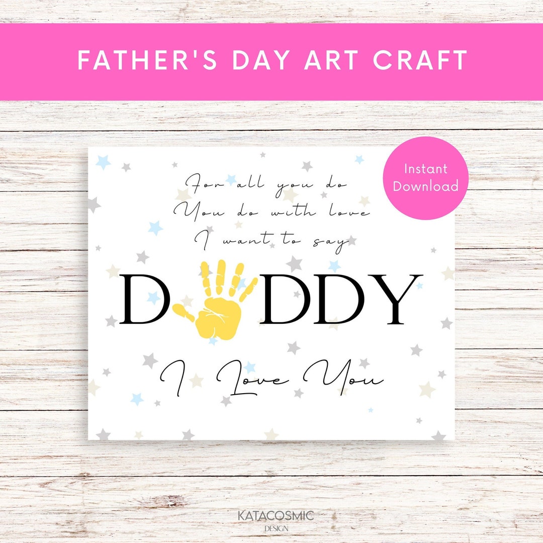 Handprint Art Craft / Daddy Dad Poem / Father's Day / Kids Baby Toddler ...