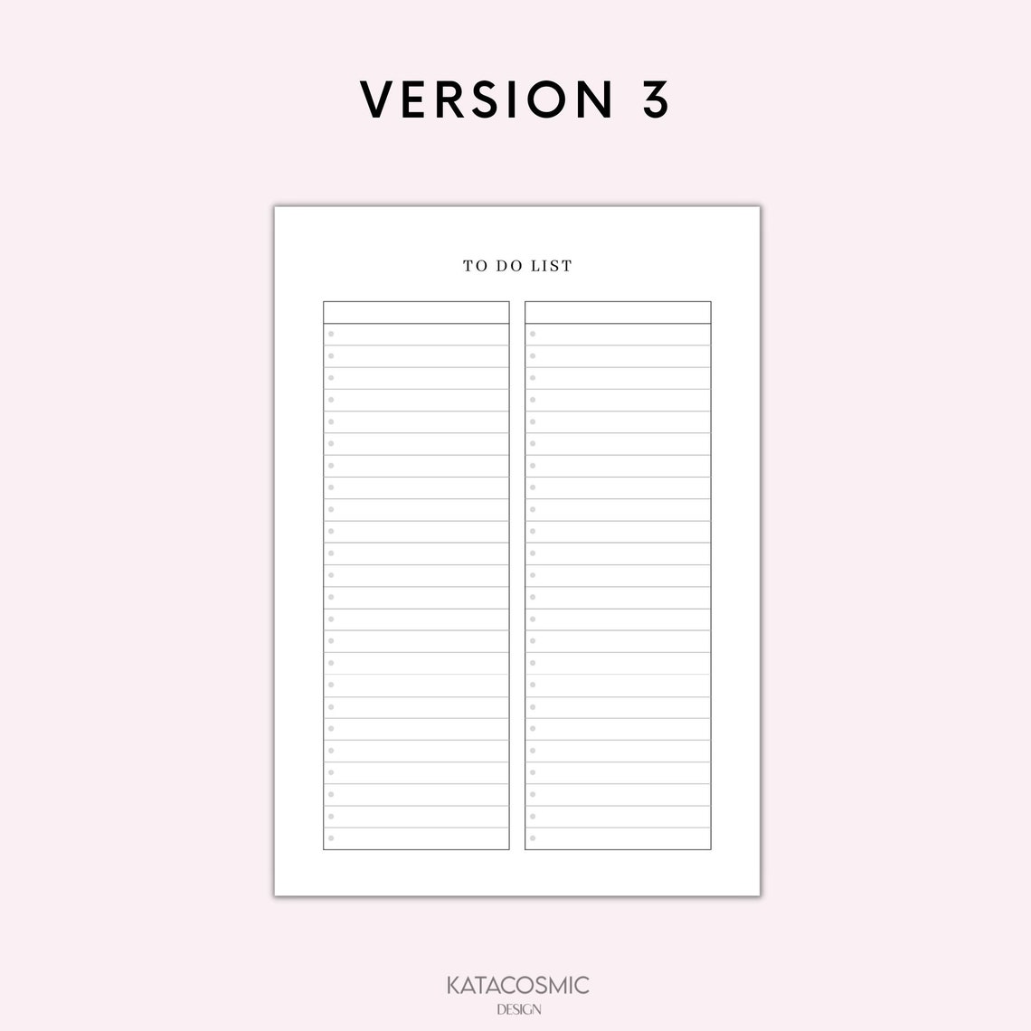 Blank to Do List Printable Blank Checklist Planner Printable - Etsy
