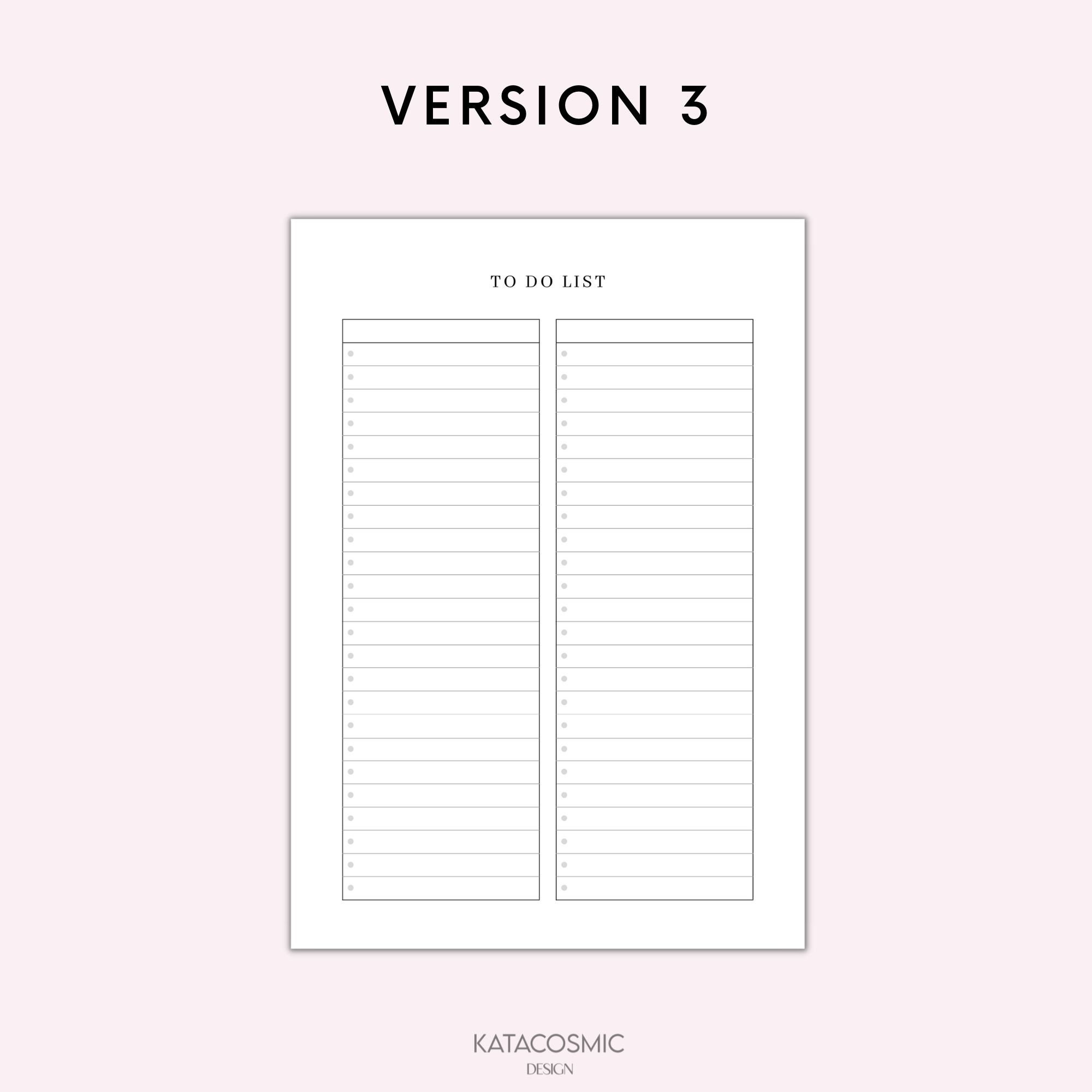 Blank to Do List Printable PDF, Blank Task Checklist Planner Printable ...