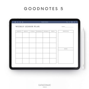 Printable Editable Weekly Lesson Plan, Teacher Planner, Simple School ...