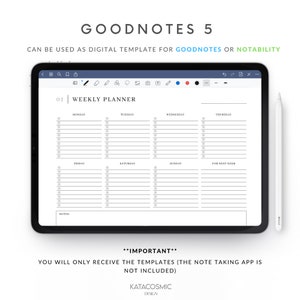 Weekly Planner Printable Landscape, Minimalist Weekly Schedule, Week at ...