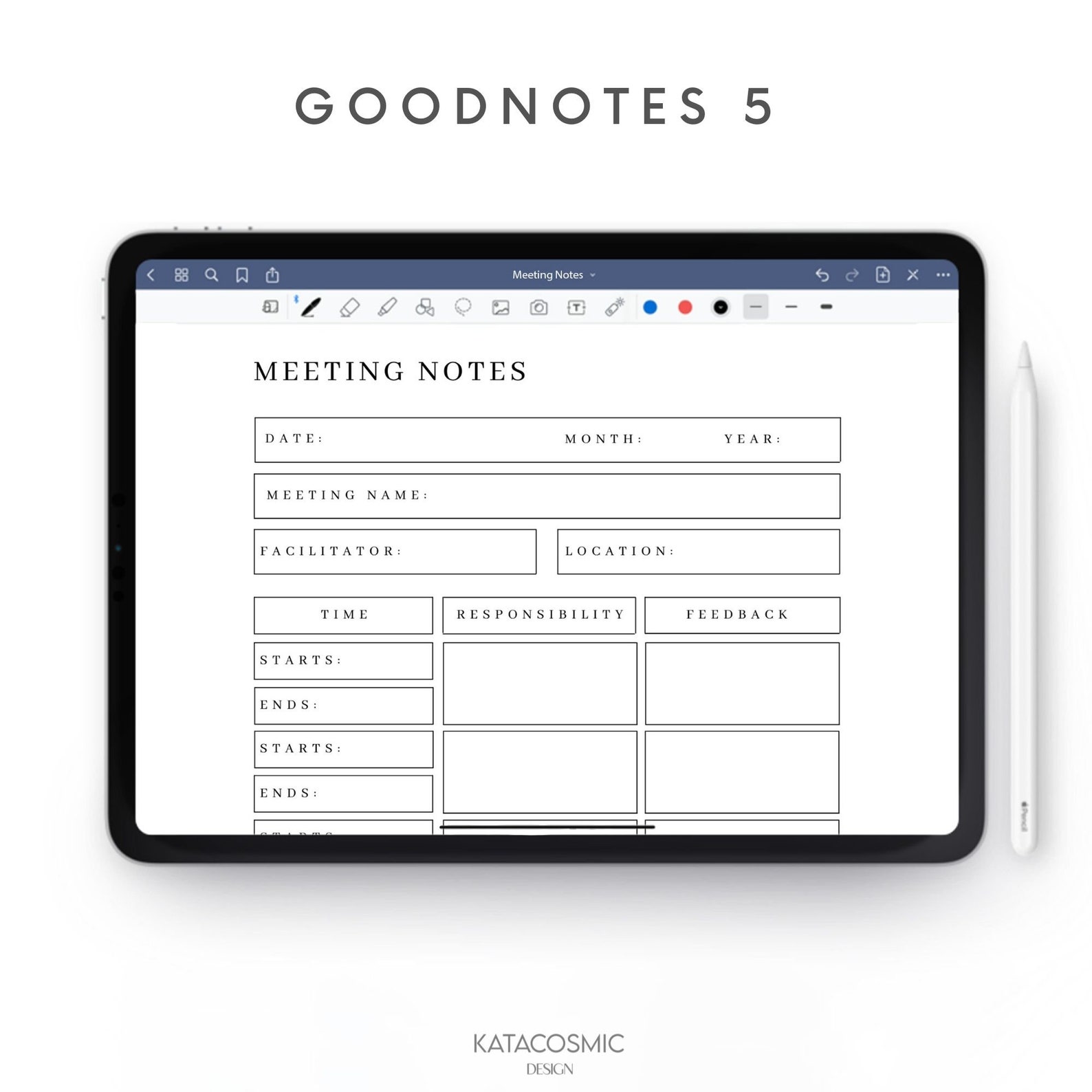 Meeting Notes Template, Meeting Notes, Meeting Notes Tracker, Notes ...