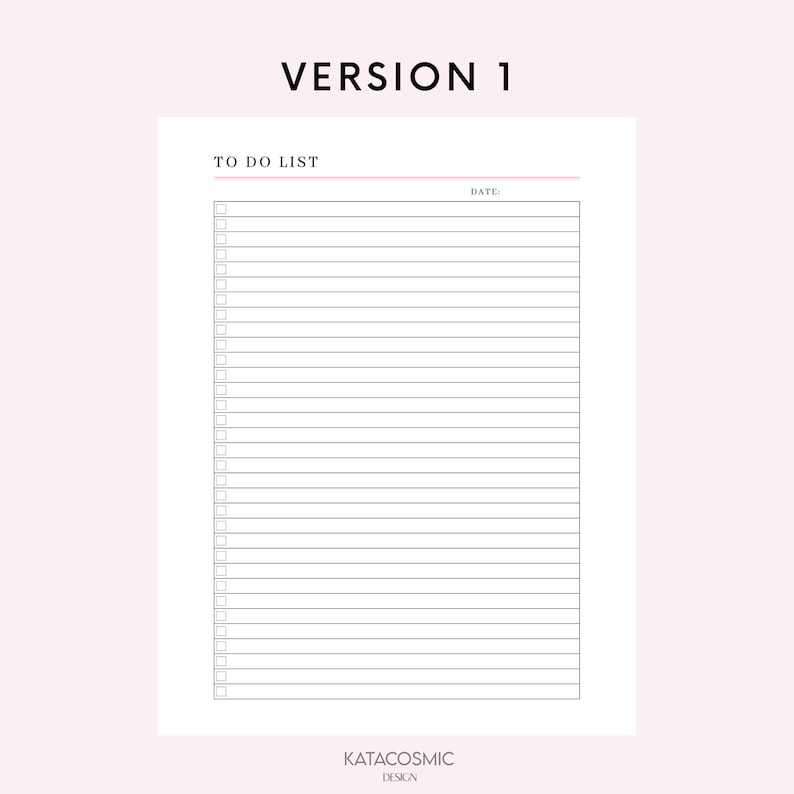 Minimal to Do List Template Printable Simple Tasks Daily to - Etsy