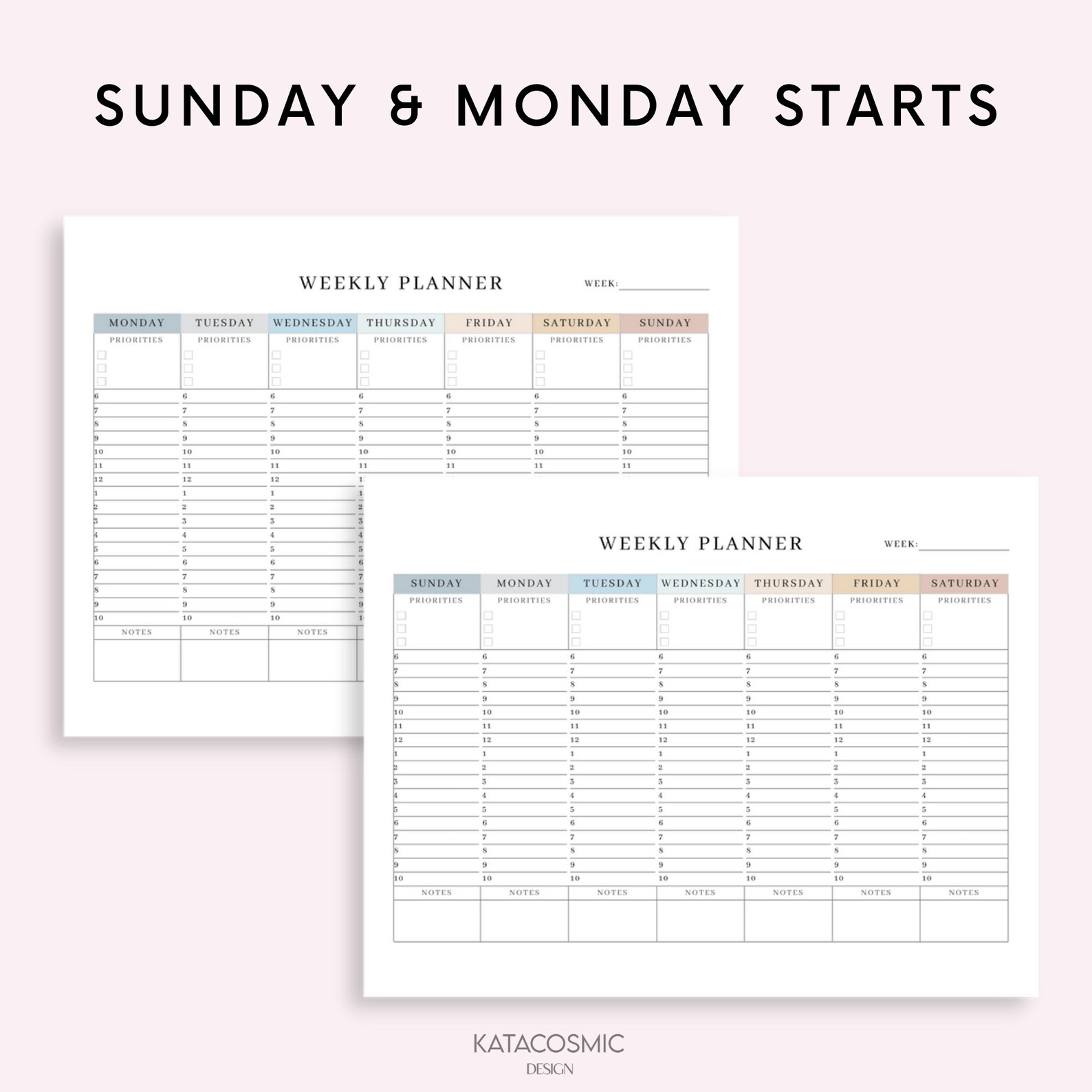Digital Weekly Schedule for Goodnotes, 24/7 Weekly Timetable, Hourly ...
