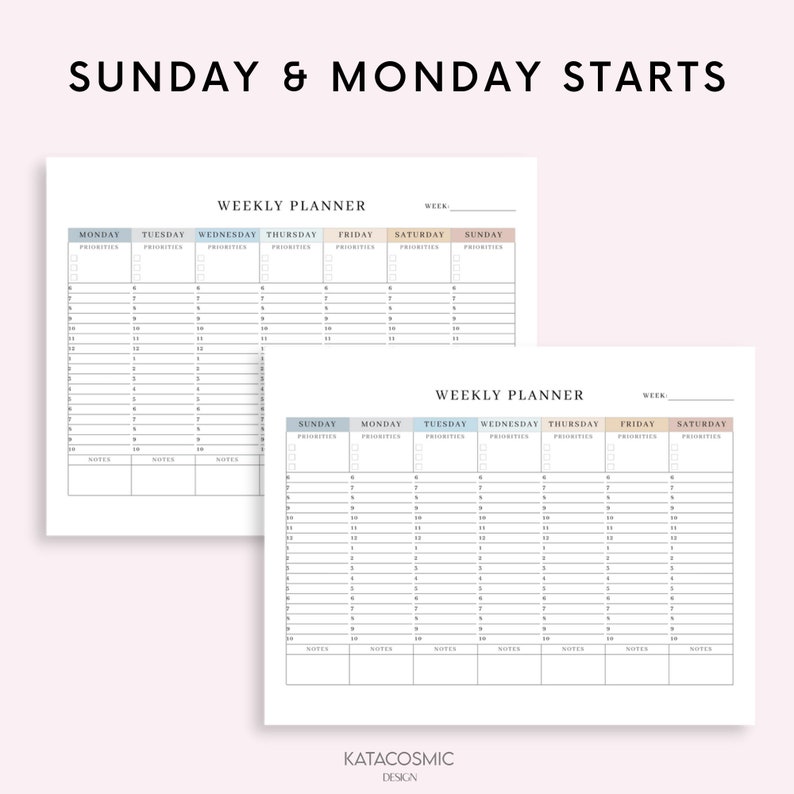 Digital Weekly Schedule for Goodnotes 24/7 Weekly Timetable - Etsy