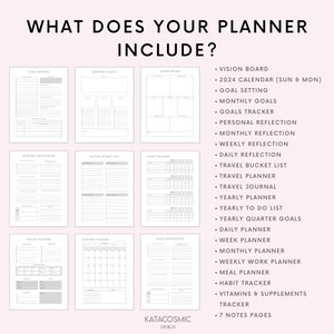 2025 Goal Planner Bundle, Daily Weekly Monthly Quarterly Yearly Goals ...