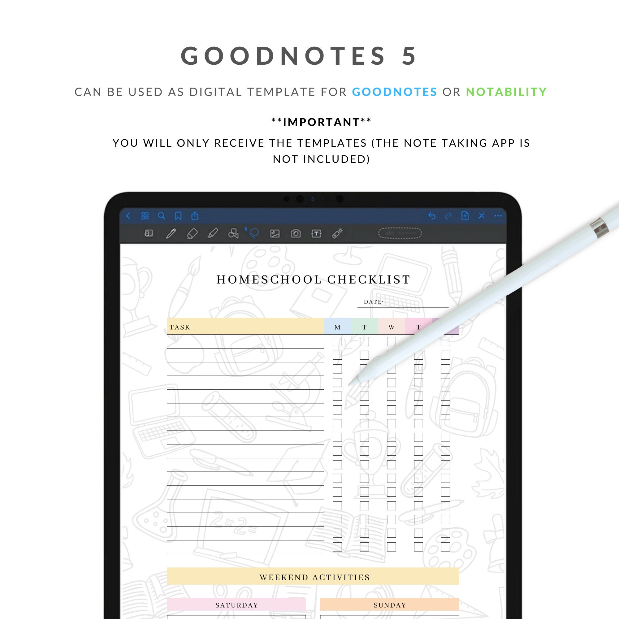 Editable Homeschool Planner | Digital School Planner | Printable ...